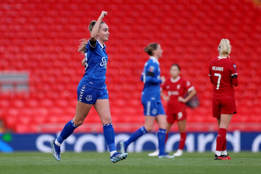 Finnigan delighted to help Everton get off the mark on derby day - WSL ...